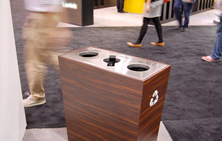 Triple Stream Recycling Stations & Containers|Three section Bin