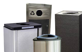 2-in-1 Steel Recycling Container | Waste Wise Products