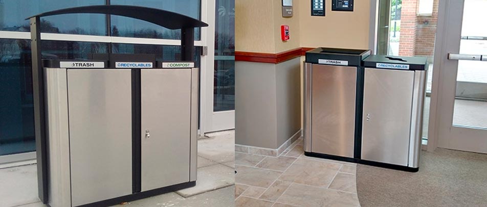 Recycling Containers & Stations | Trash Cans | Commercial Garbage Bins
