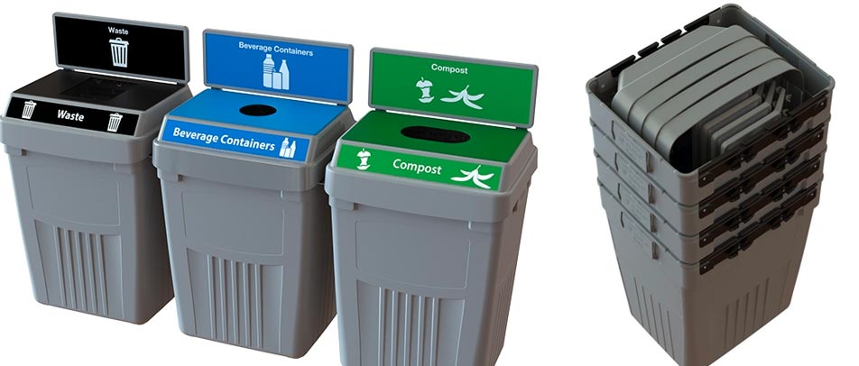 Recycling Containers & Stations | Trash Cans | Commercial Garbage Bins