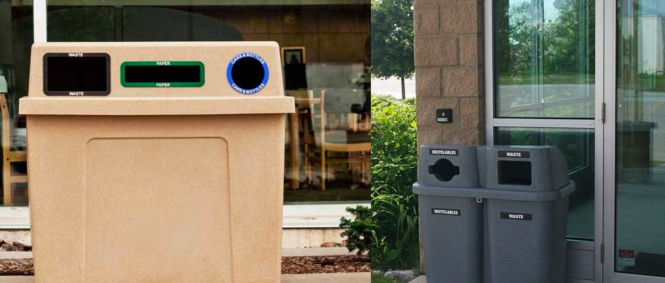 Recycling Containers & Stations | Trash Cans | Commercial Garbage Bins