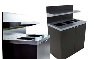 Tray Top Recycling Stations For Indoors