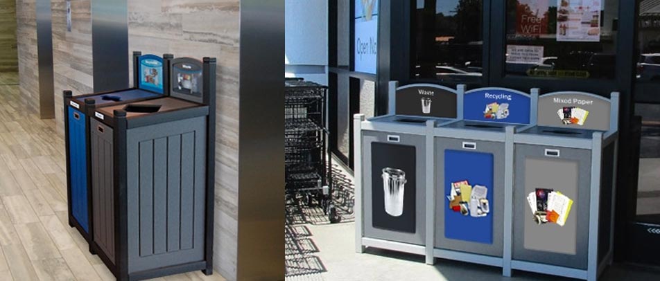 Recycling Containers & Stations | Trash Cans | Commercial Garbage Bins