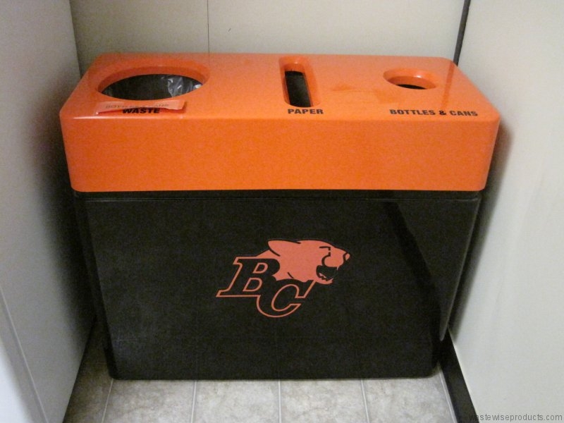 Fiberglass Triple Stream Recycling Bin