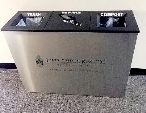 Metro Collection Stainless Steel Triple Stream | Waste Wise Products