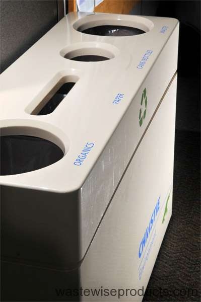 Fiberglass Quad Stream Recycling Bin | Waste Wise Products