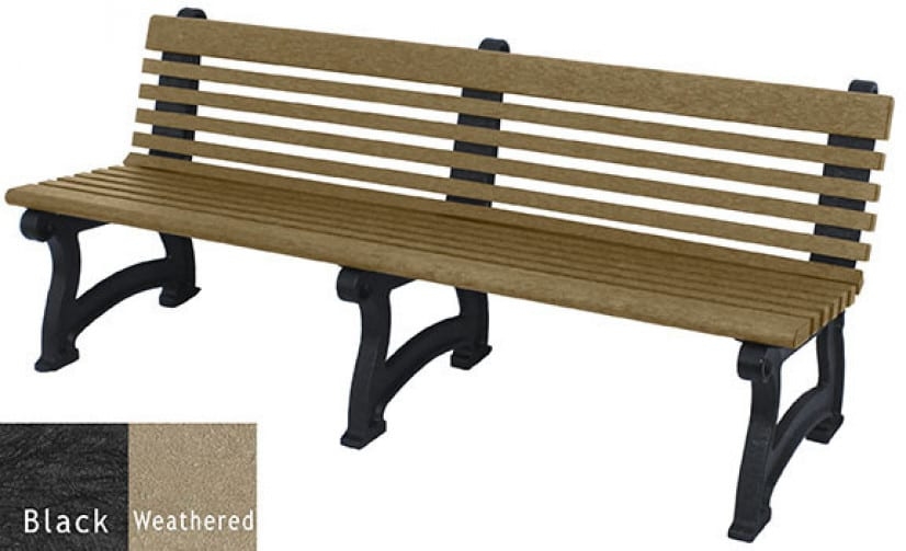 Willow 6 Foot Backed Bench
