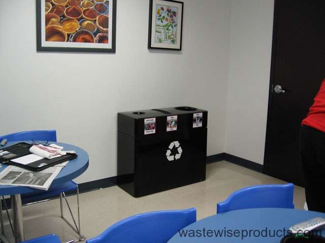 Fiberglass Triple Stream Recycling Bin | Waste Wise Products