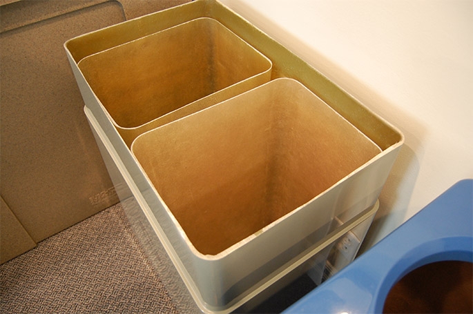 Fiberglass Double Stream Recycling Bin | Waste Wise Products