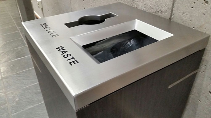 Aurora Double Stream Recycle Bin | Waste Wise Products