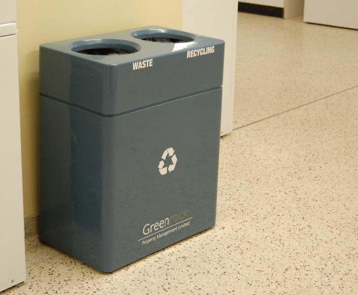 Fiberglass Small Double Stream Recycling Bin
