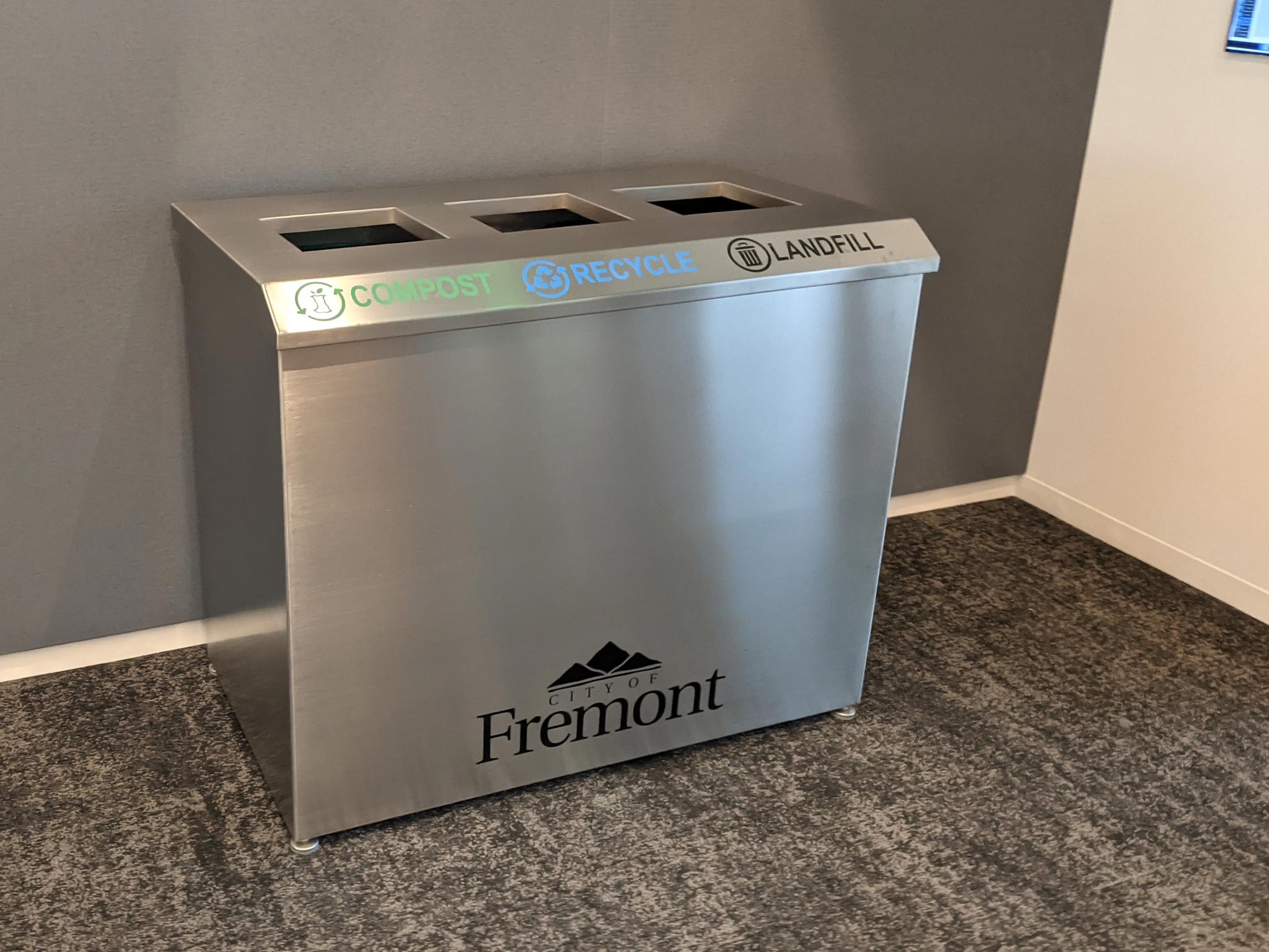 Hendrix R-1 Triple Stream Recycling Bin | Waste Wise Products