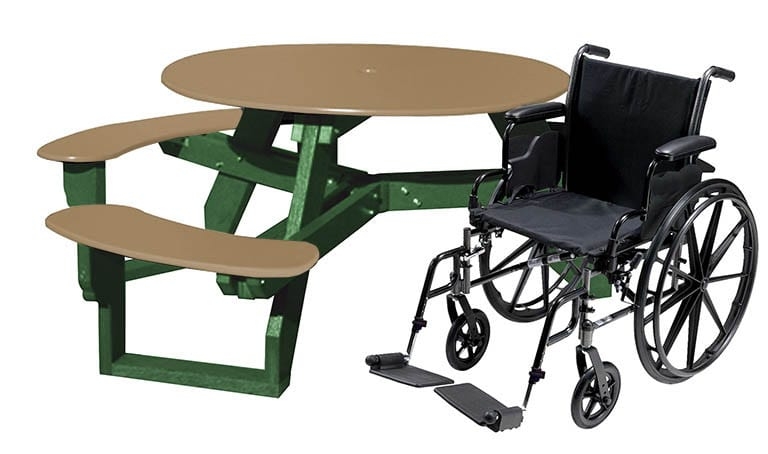 Open Round ADA Picnic Table